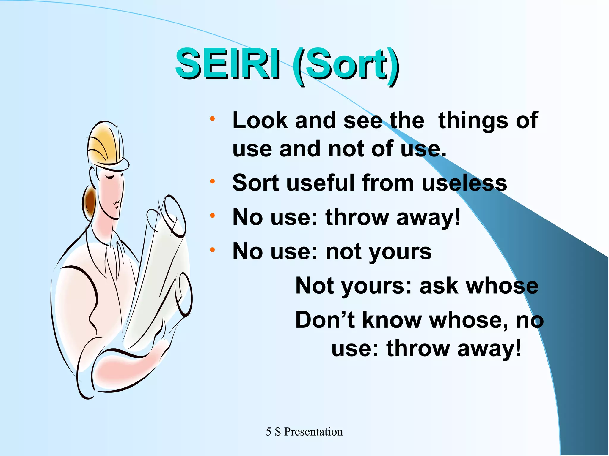 The Five S’s (5S) of Good Housekeeping | PPT