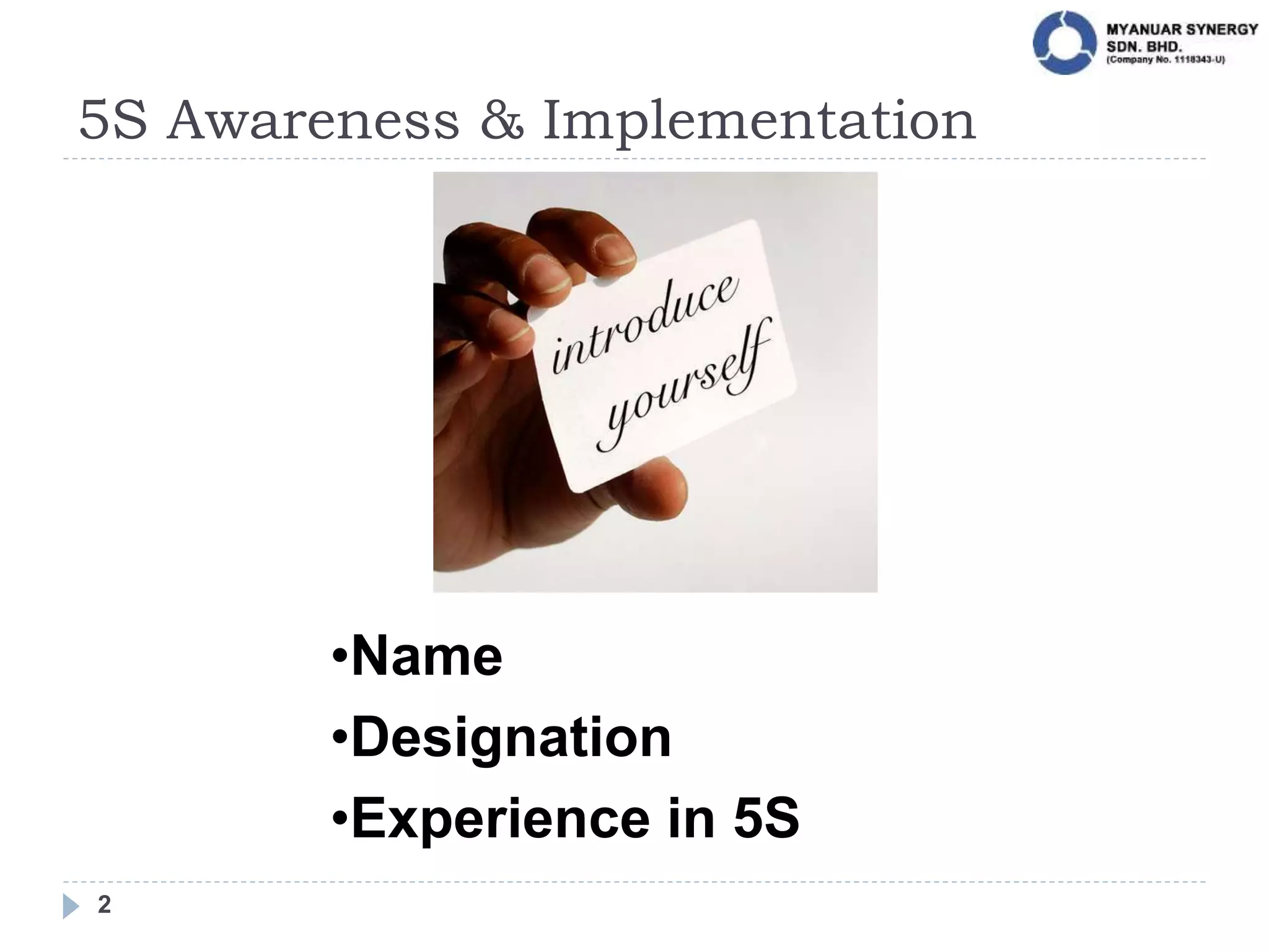 5S: Awareness & Implementation | PPTX
