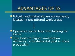 5S, WASTE REDUCTION AND GENERAL HOUSEKEEPING | PPT