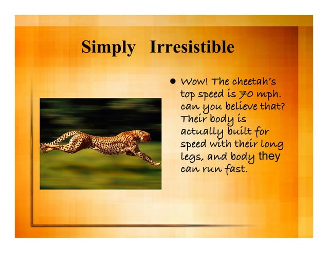 5 S Cheetah | PPT