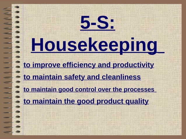 5S-Housekeeping.pdf | Indoor Environmental Quality | Home & Garden