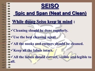 5S - House keeping - Japanese techniques | PPT