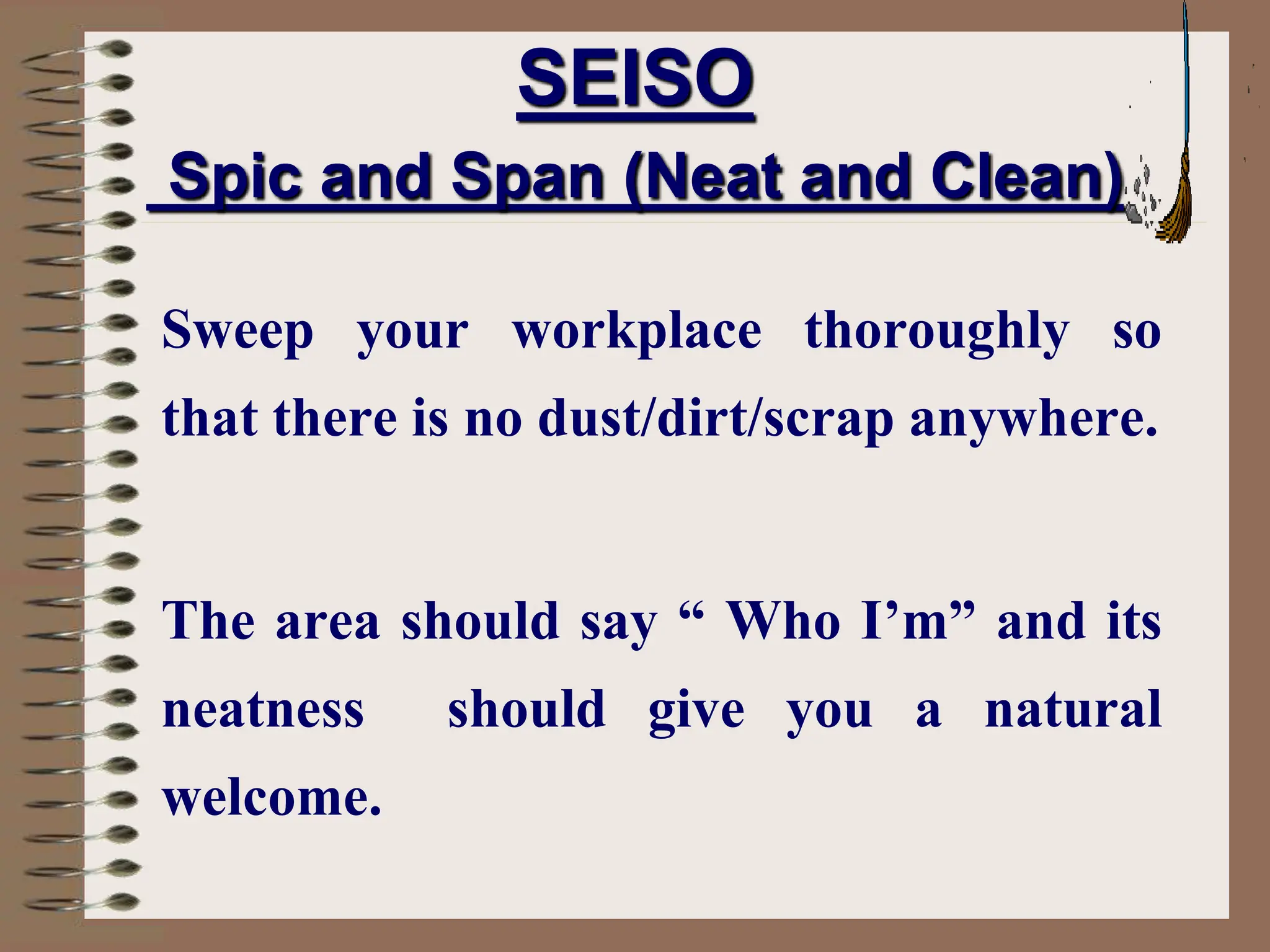 5s Housekeeping Management System For Work Ppt