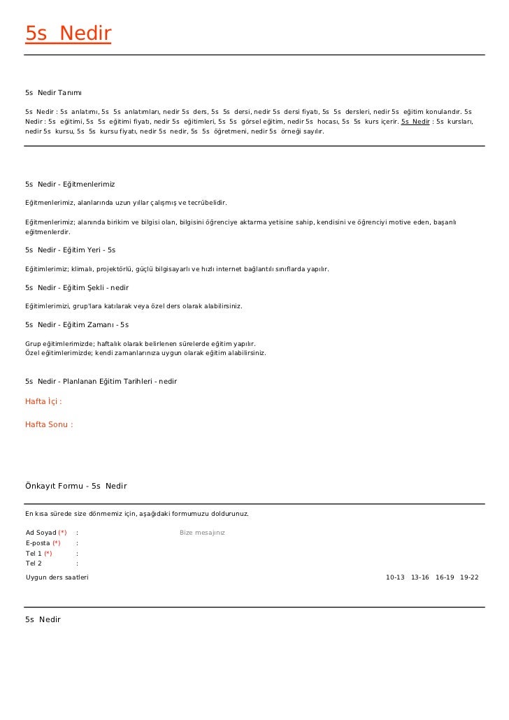 5s nedir