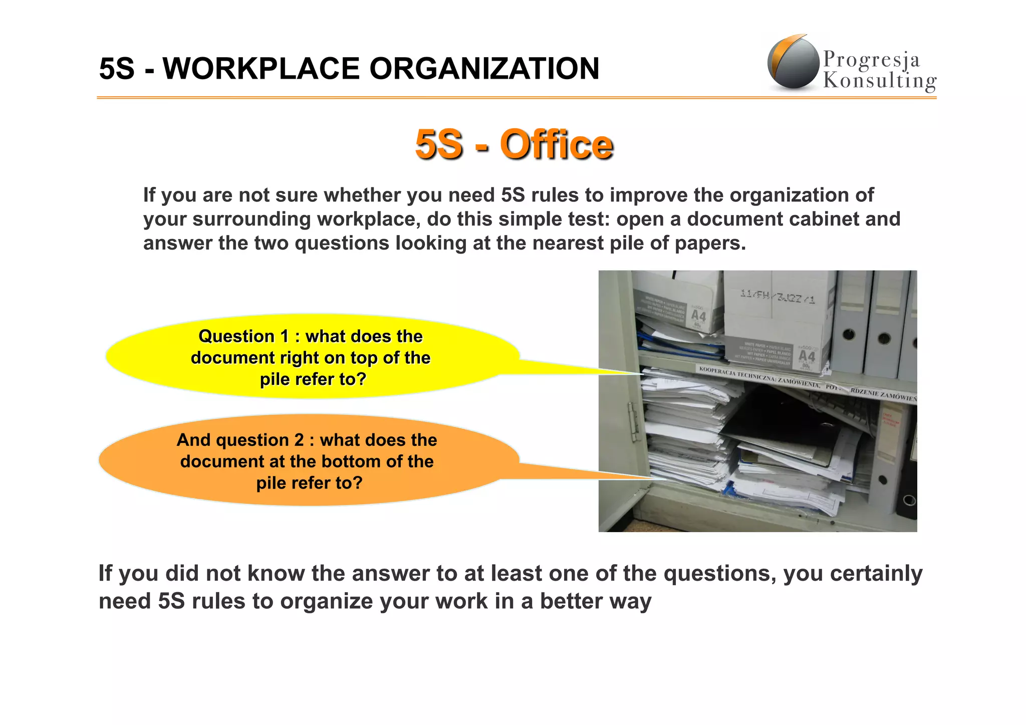 Presentation - introduction to 5S | PDF