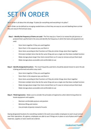 5 s step by step guide | PDF