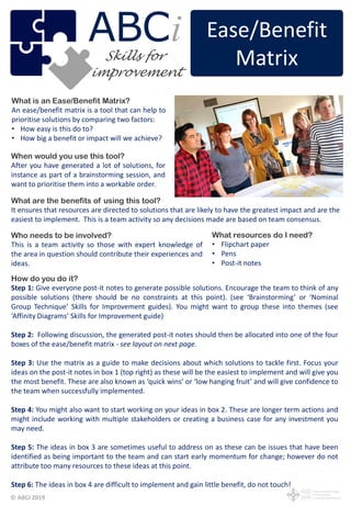 5 s4 i ease benefit matrix final | PDF