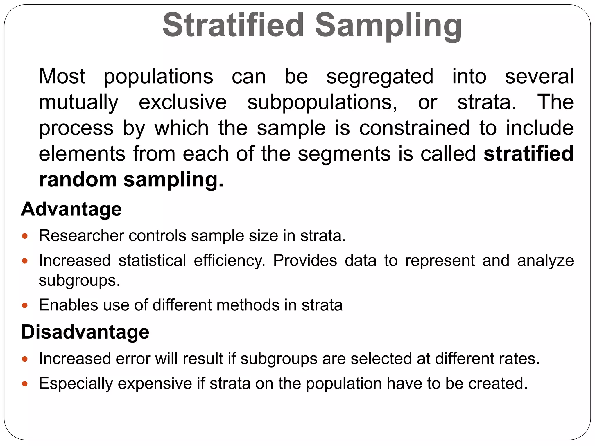 Sample Designs and Sampling Procedures | PPT