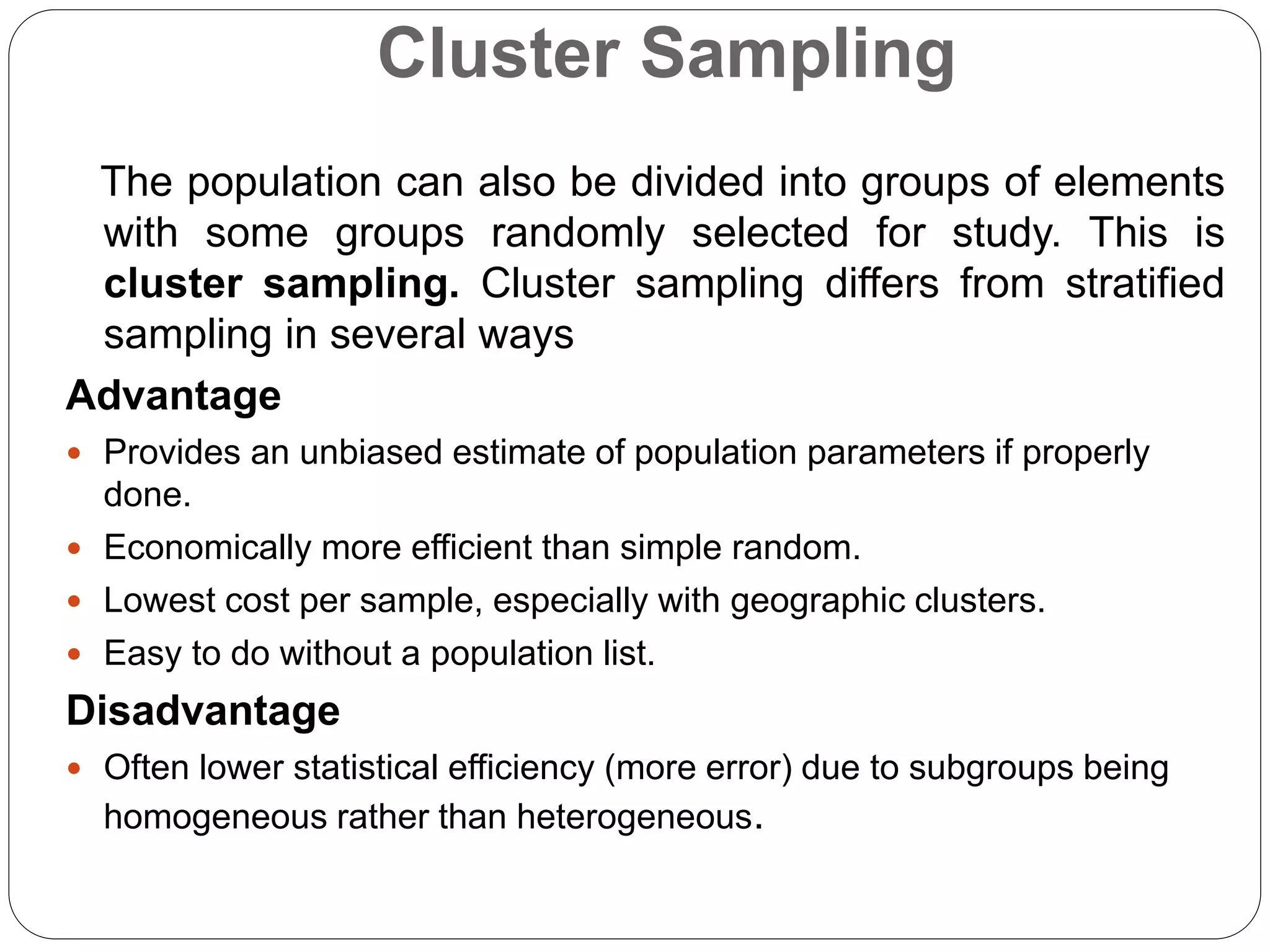 Sample Designs and Sampling Procedures | PPT