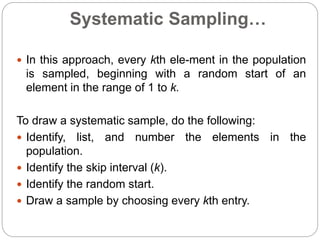 Sample Designs and Sampling Procedures | PPT