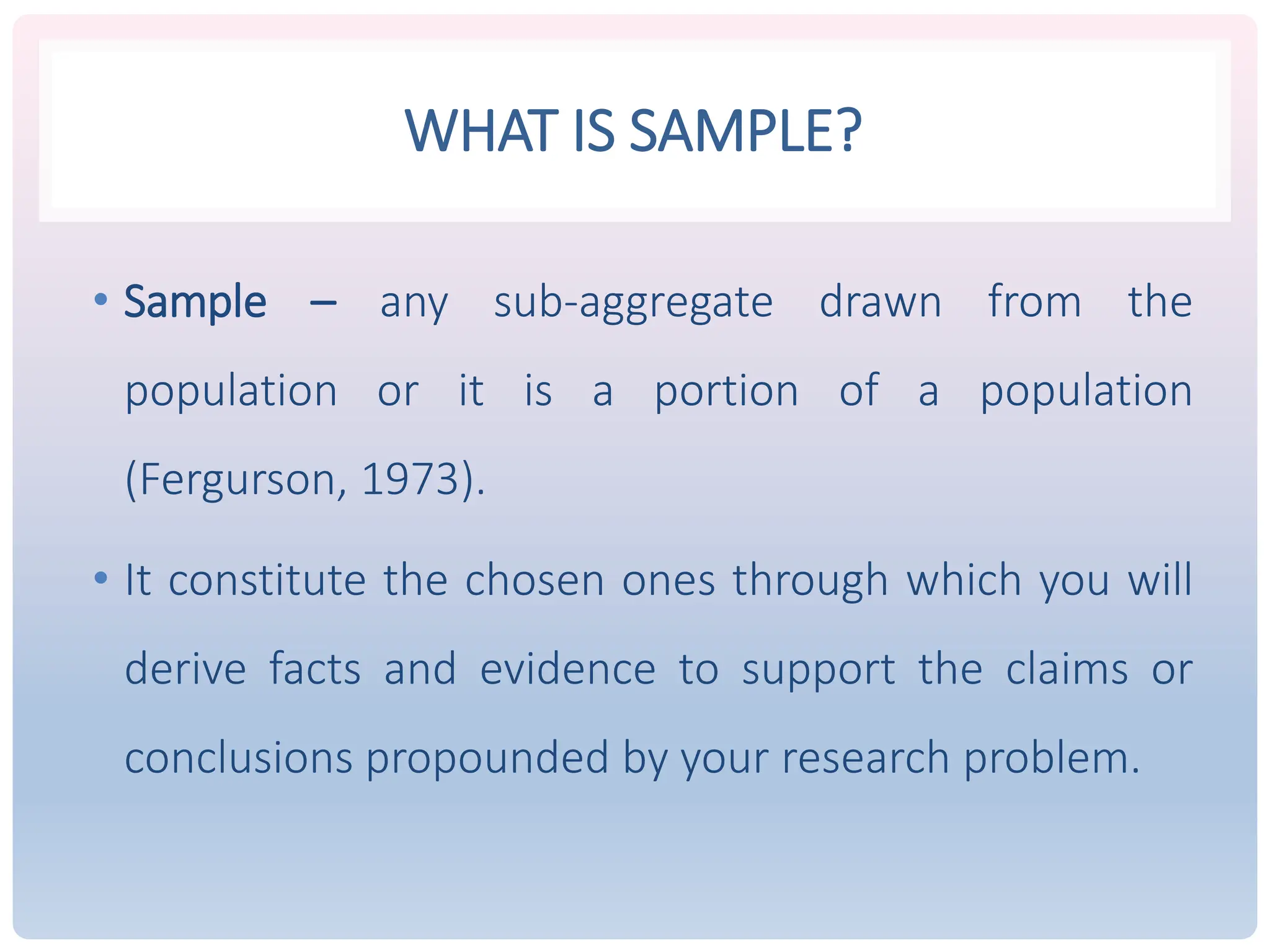 Introduction to Sampling and Its Types.pptx | Science