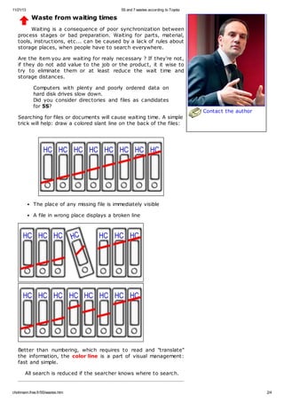 5 s and 7 wastes according to toyota | PDF