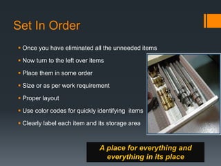 5 s and lean manufacturing | PPTX