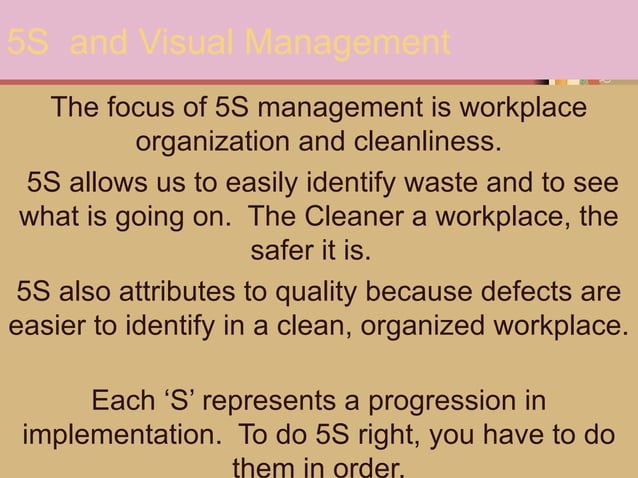 5 S And Visual Management Concise | PPT