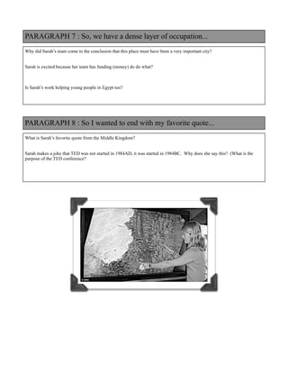5 sarah parcak archaeology from space worksheet | PDF | Science