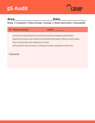 5S Audit Form from GBMP | PDF