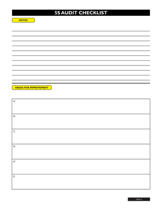 5s Audit Checklist | PDF