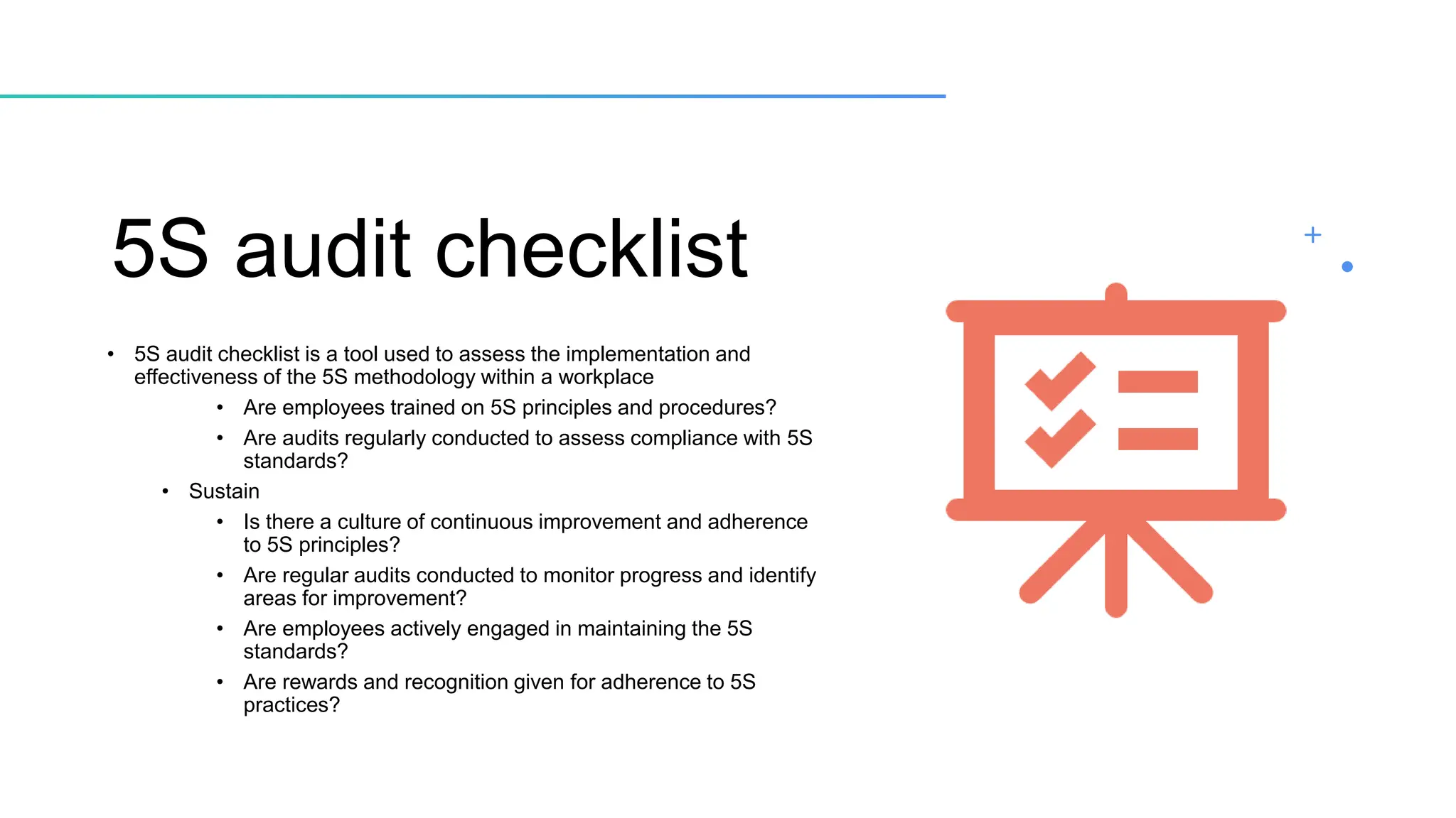5S Audit Checklist using eAuditor Audits & Inspections | PPTX