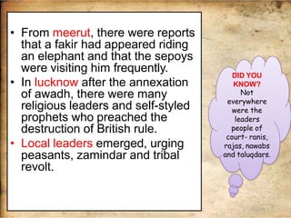 Rebels and the raj History eduuuuuuuuuuuug | PPTX