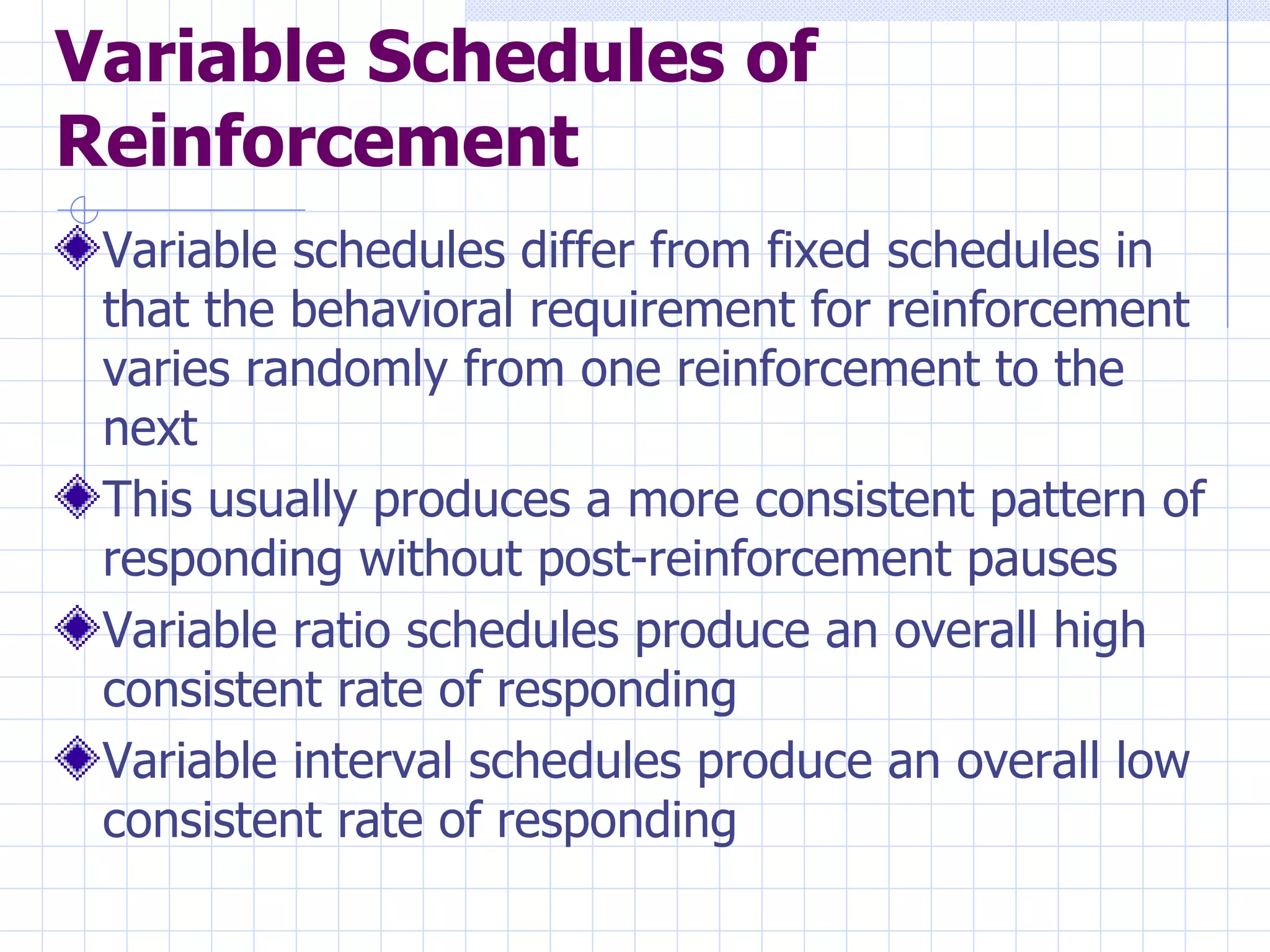 schedules of reinforcement | PPT
