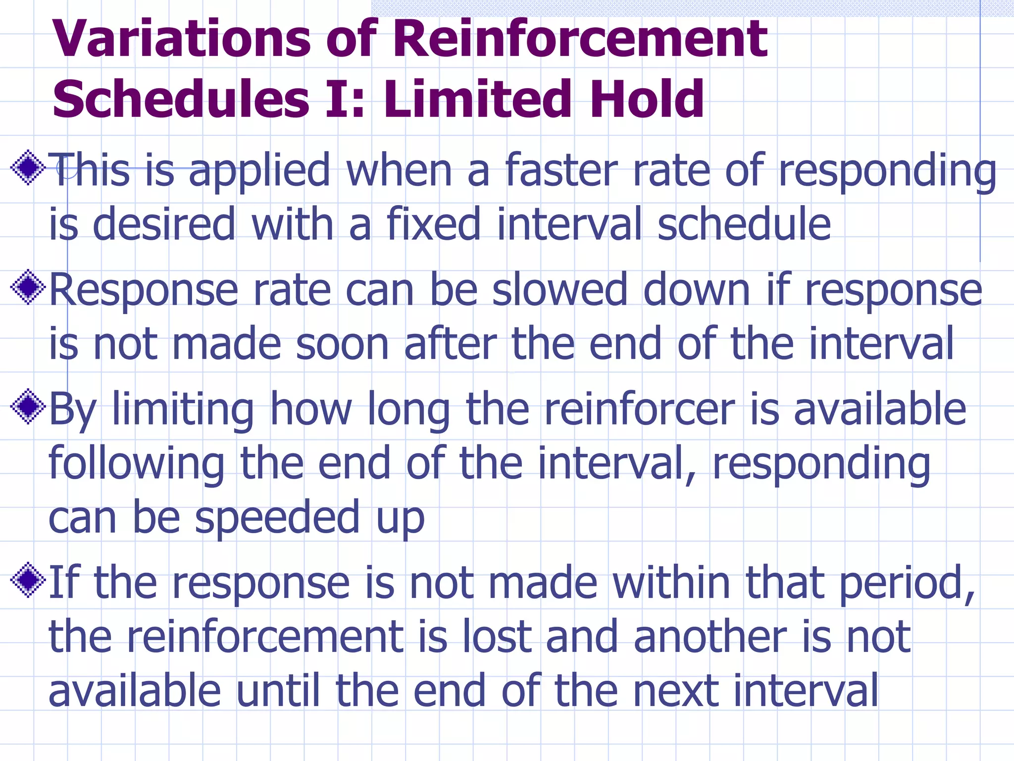 schedules of reinforcement | PPT