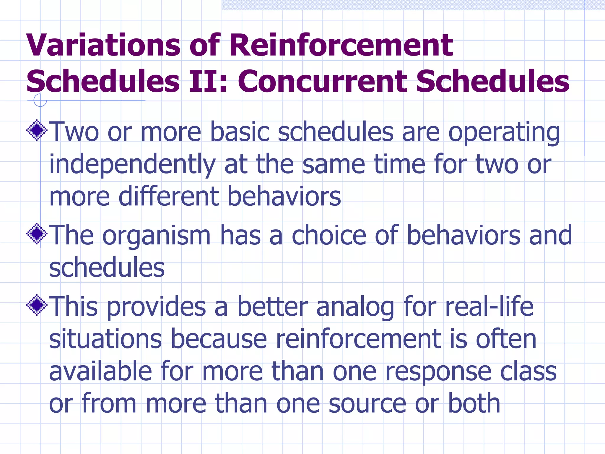 schedules of reinforcement | PPT