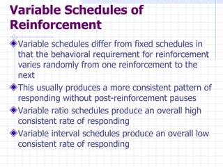 schedules of reinforcement | PPT