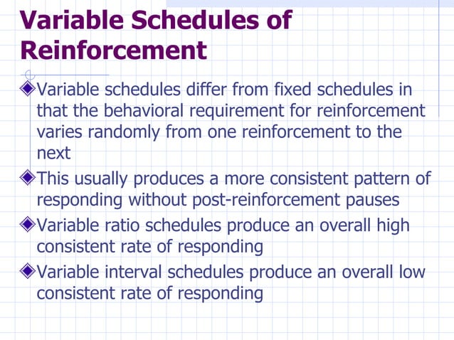 schedules of reinforcement | PPT | Science