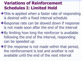 schedules of reinforcement | PPT
