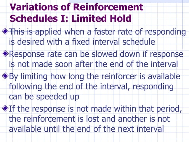 schedules of reinforcement | PPT | Science