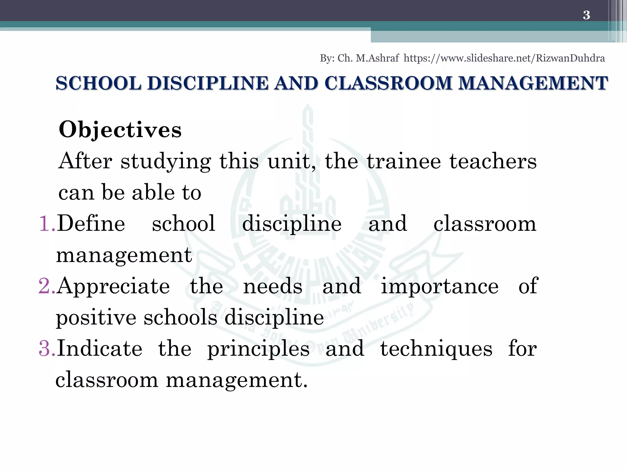 School Discipline and Classroom Management | PDF