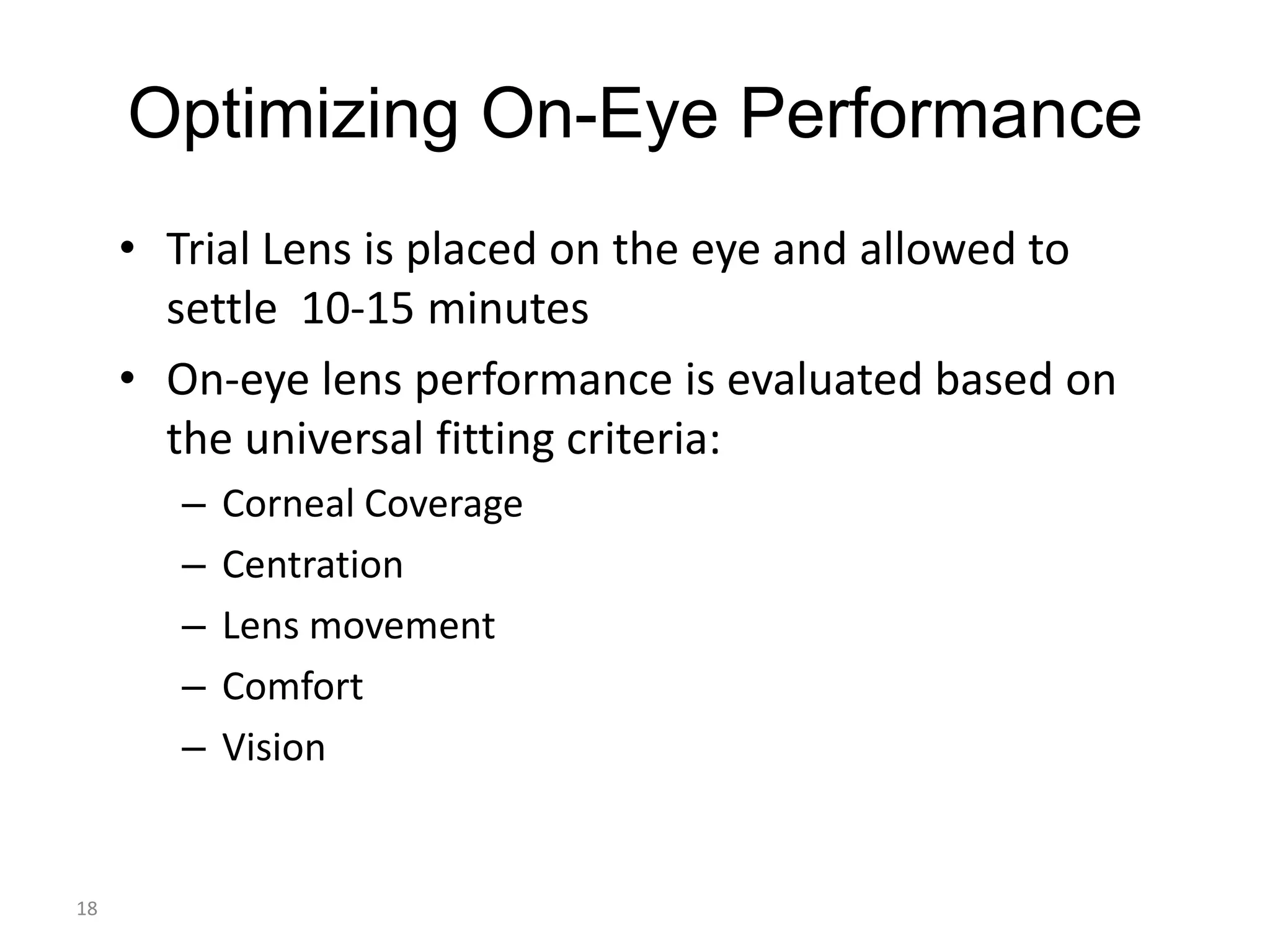 Soft Contact Lens Fitting | PPTX