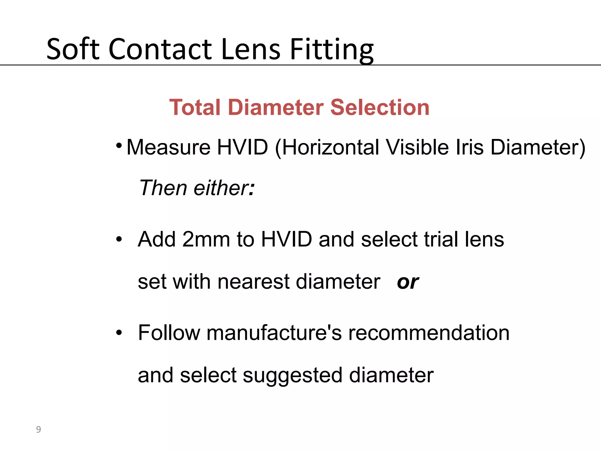Soft Contact Lens Fitting | PPTX