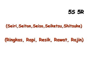 Penerapan 5S merupakan pengaplikasian yang harus di terapkan di ...