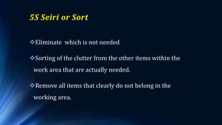 5S: Definition and Benefits | PPTX