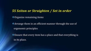 5S: Definition and Benefits | PPTX