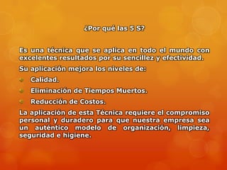 Proyecto 5 s de la calidad | PPTX