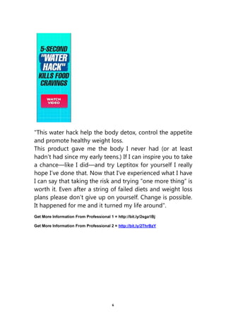 5 second water hack key to belly fat loss and weight loss | PDF