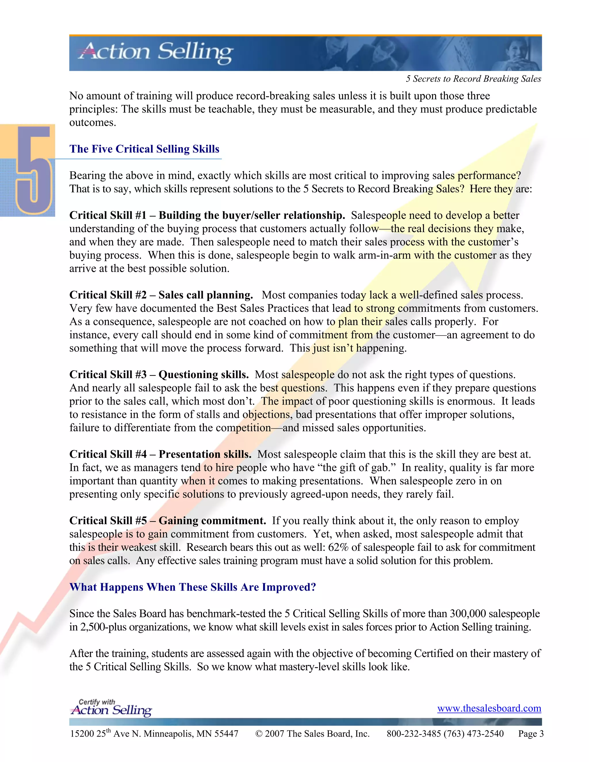5 Secrets To Record Breaking Sales | PDF