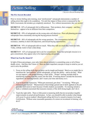 5 Secrets To Record Breaking Sales | PDF