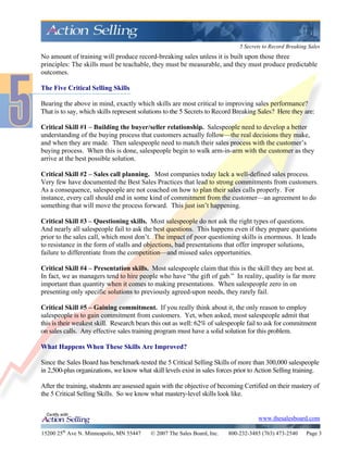 5 Secrets To Record Breaking Sales | PDF