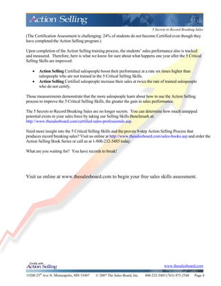 5 Secrets To Record Breaking Sales | PDF