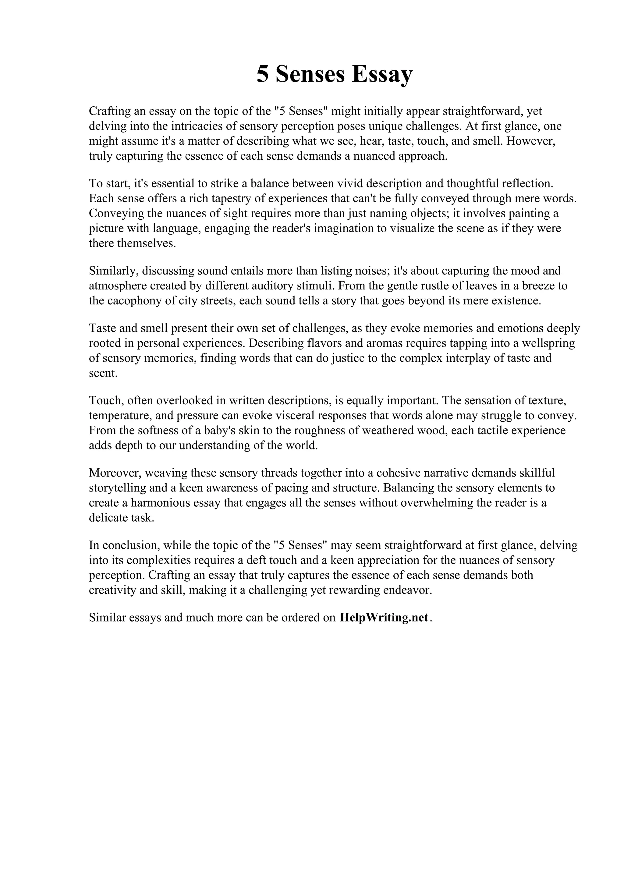 5 Senses Essay.pdf