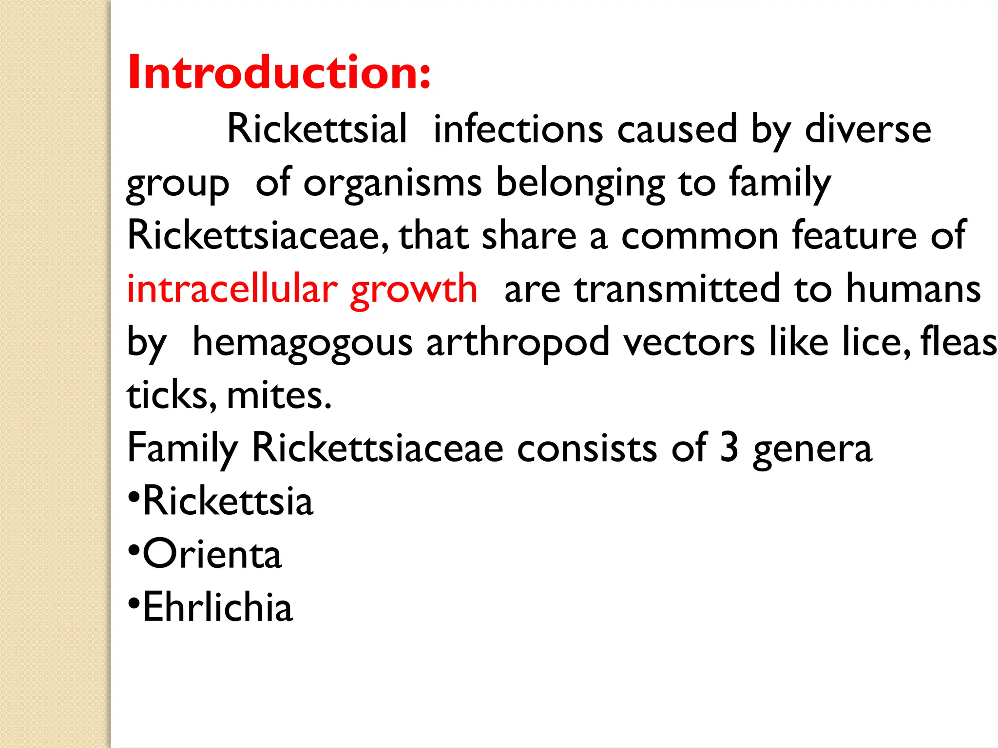 Rickettsia Infections.-(Introduction General characters Pathogenesis ...