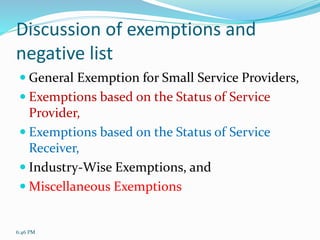 5 service tax negative list | PPT