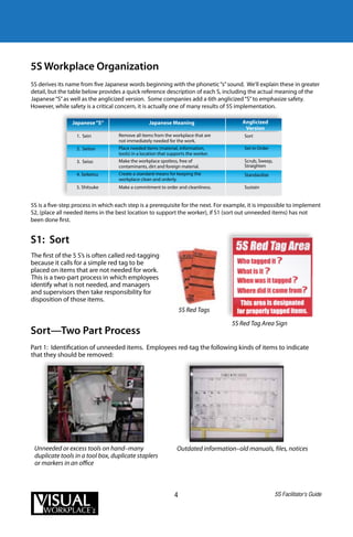 5S Facilitator Guide | PDF