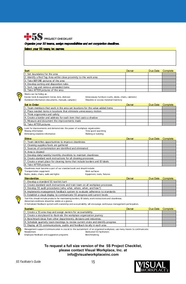 5S Facilitator Guide