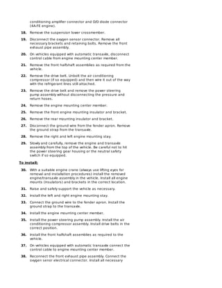 5sfe engine removal | PDF
