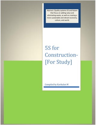 5S for Construction [For Study] | PDF