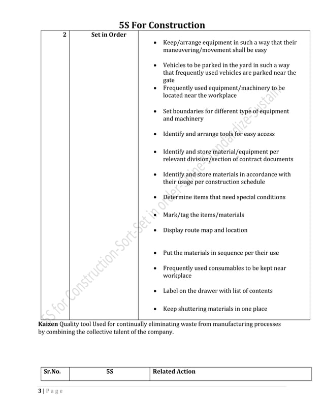 5S for Construction [For Study] | PDF | Construction Industry | Industries